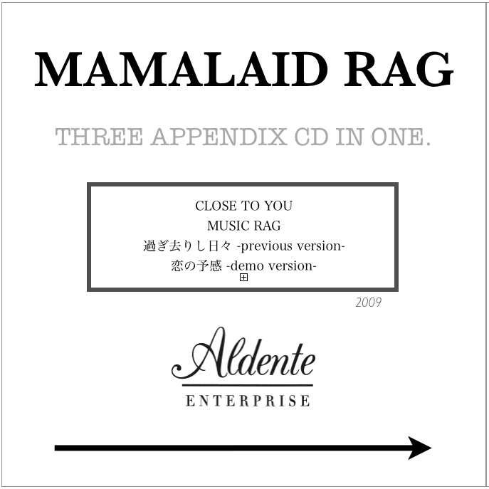 THREE APPENDIX CD in ONE | ママレイド ラグ オンラインショップ